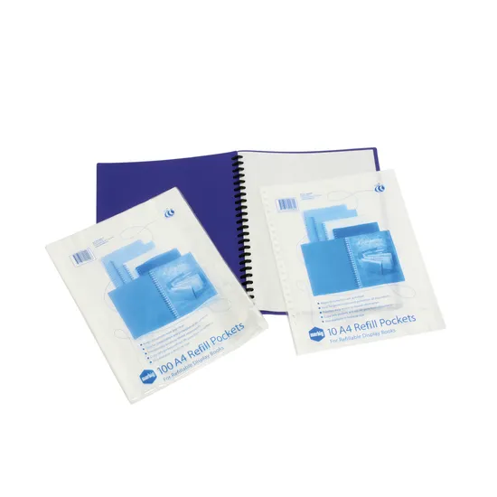 Marbig A4 Display Book Refills Clear – Pack of 10