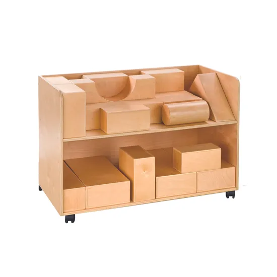 Natural Spaces Wooden Blocks & Cart - Set of 70