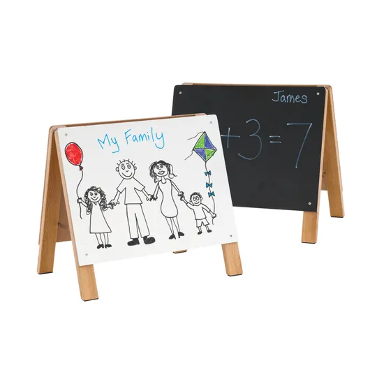 Creatistics Table Top Easel Whiteboard & Blackboard