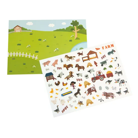 Animals & Habitats Reusable Sticker Set