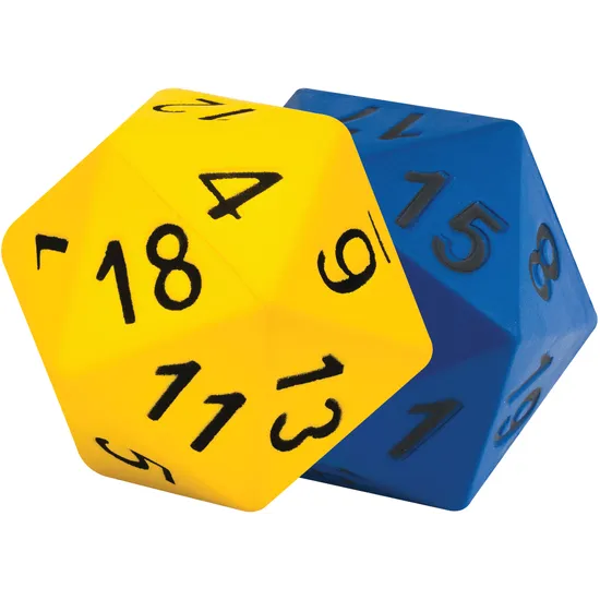 Teachables Soft Foam Dice Set – 20-Sided, Set of 2