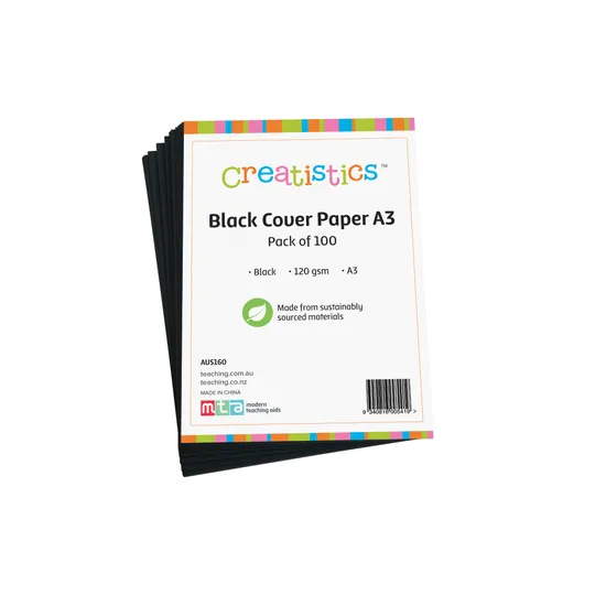 Black Cover Paper A3 120 gsm - Pack of 100