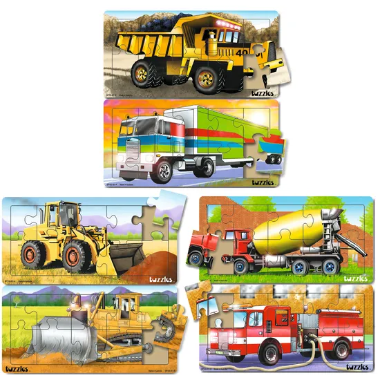 Tuzzles Vehicle Puzzle Set of 6