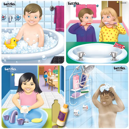 Tuzzles Good Hygiene Puzzle Set of 4