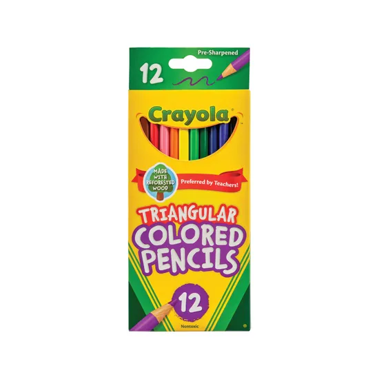 Crayola Triangular Coloured Pencils - Pack of 12