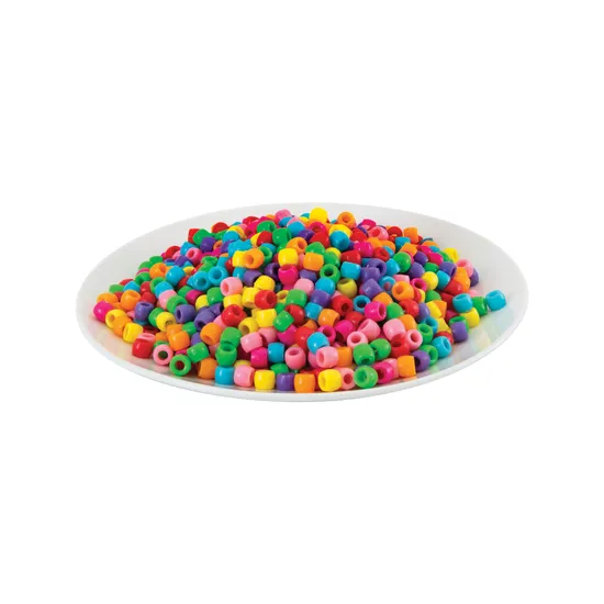 Assorted Coloured Pony Beads - Pack of 1000
