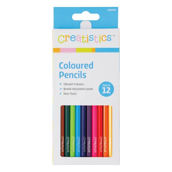 Creatistics Hexagonal Coloured Pencils - Pack of 12