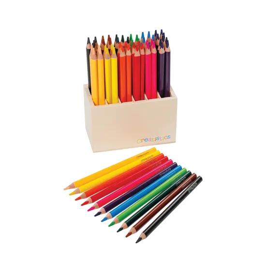 Creatistics Jumbo Coloured Triangular Pencils - Pack of 60