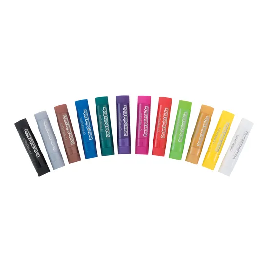 Metallic Poster Paint Sticks - Pack of 12