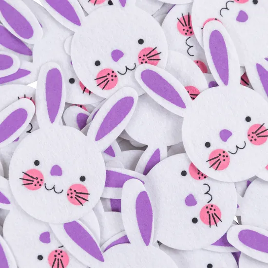 Felt Bunny Face Stickers - Pack of 100 - MTA Catalogue
