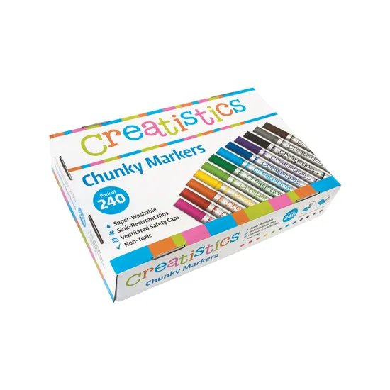 Creatistics Chunky Coloured Markers - Pack of 240