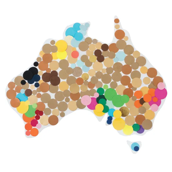 Cardboard Map of Australia - Pack of 20 - MTA Catalogue