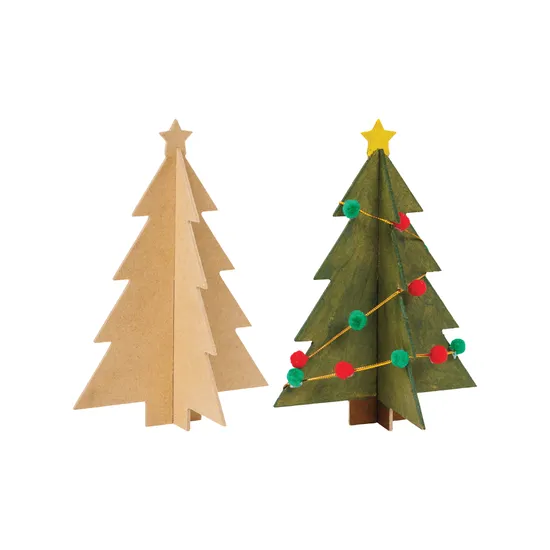 3D Wooden Christmas Tree - Pack of 20