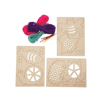 Wooden Threading Animals - Pack of 6 - MTA Catalogue