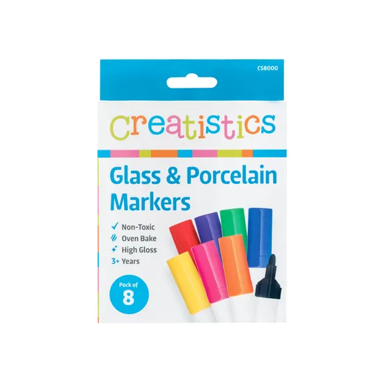 Creatistics Glass & Porcelain Markers - Pack of 8