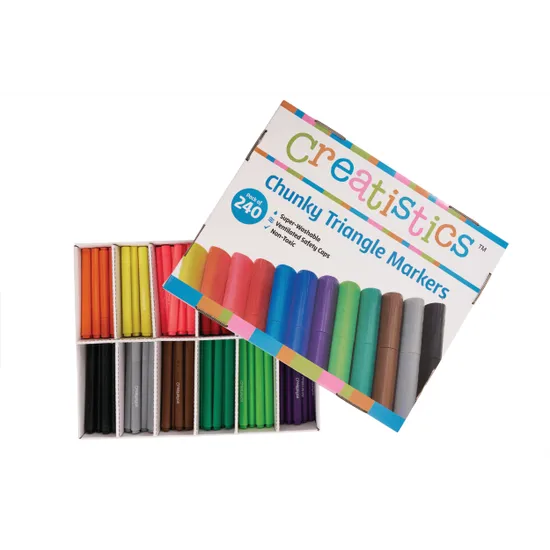 Creatistics Chunky Trianglular Markers - Pack of 240