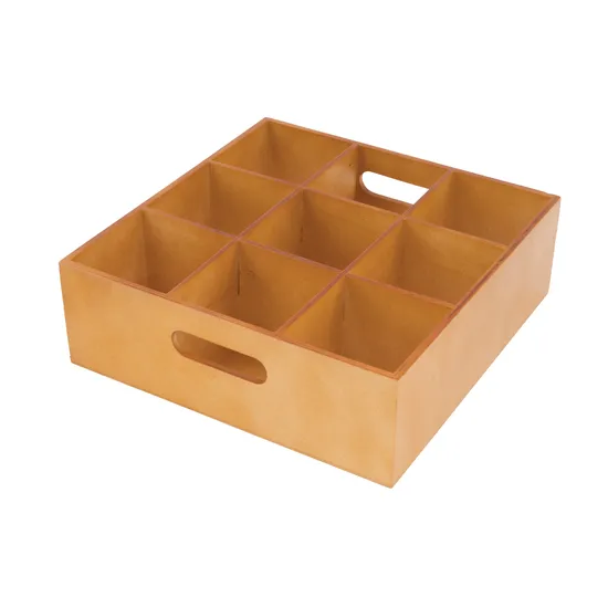 Wooden Sorting Tray - 9 holes