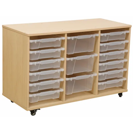 Natural Spaces Triple Width Storage Unit with Trays