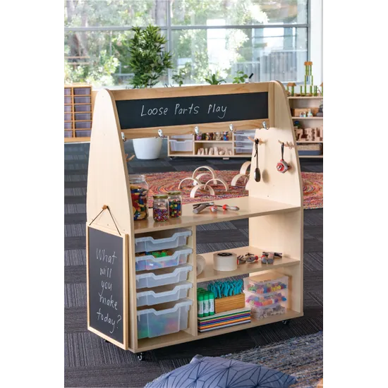Natural Spaces Makerspace and STEAM Trolley with Trays