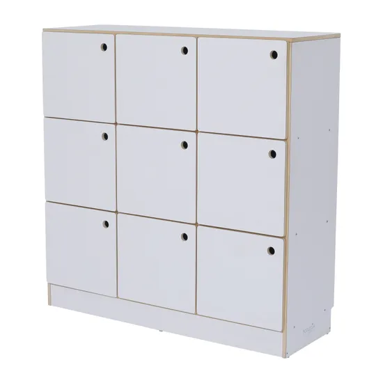 Norwegia Spaces 9 Compartment Locker - White