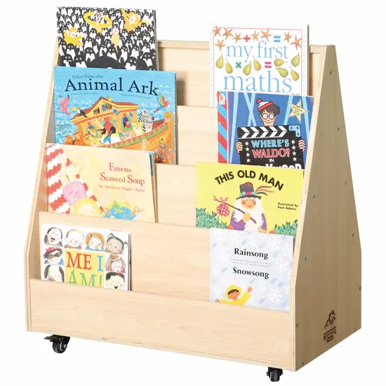 Natural Spaces Double-Sided Book Display Shelf