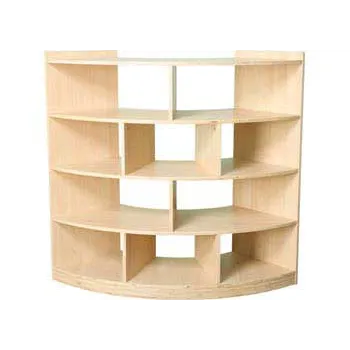 Natural Spaces Open-Back Curved 4 Shelf Storage Unit