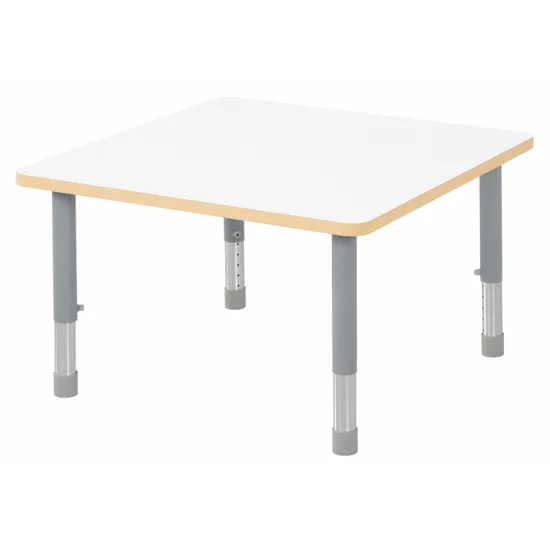 Natural Spaces Adjustable Height Square Table - White - 39-61.5 (H) cm