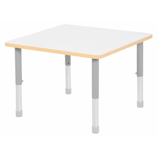 Natural Spaces Adjustable Height Square Table - White - 57-79.5 (H) cm