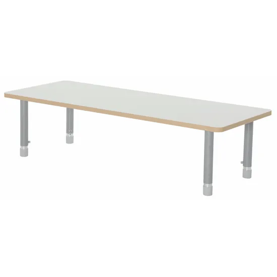 Natural Spaces Adjustable Height Rectangular Table - White - 150 (L) x 60 (W) x 39-61.5 (H) cm