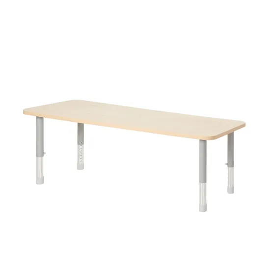 Natural Spaces Adjustable Height Rectangular Table - Natural - 150 (L ...