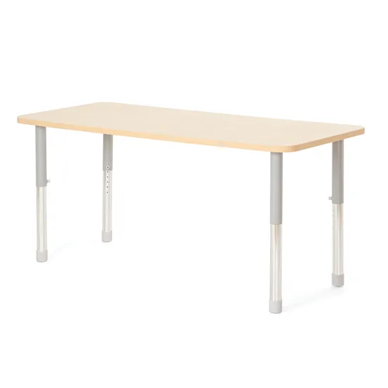 Natural Spaces Adjustable Height Rectangular Table - Natural - 150 (L ...