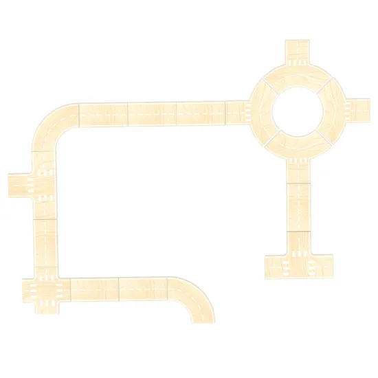 City Blocks Road Set 17 Pieces