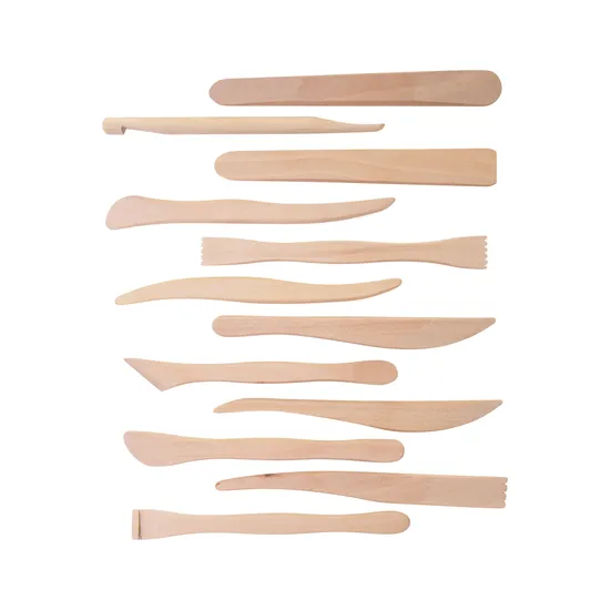 Wooden Modelling Tools - Pack of 12