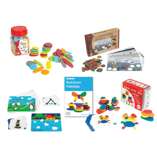 Rainbow Pebbles Complete Set – Eco-Friendly, Assorted Sizes & Shapes