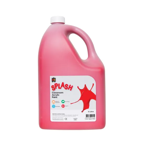 Splash Acrylic Paint 5 L - Toffee Apple Red
