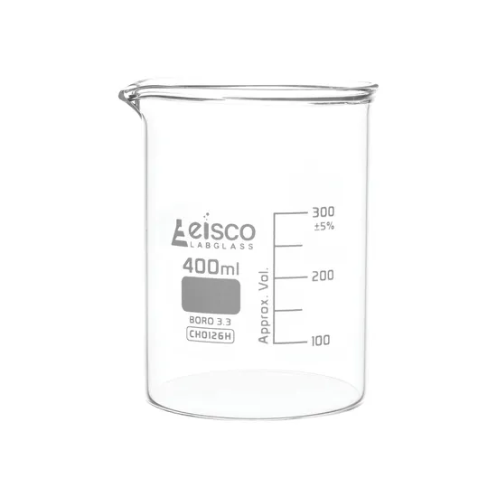 Borosilicate Beakers - 400 ml, Pack of 6