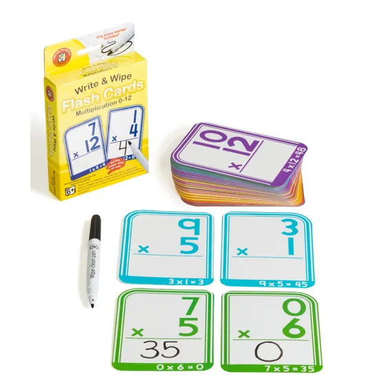 Write & Wipe Flash Cards – Multiplication - MTA Catalogue