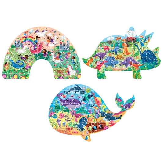 Shaped Floor Puzzle Set of 3