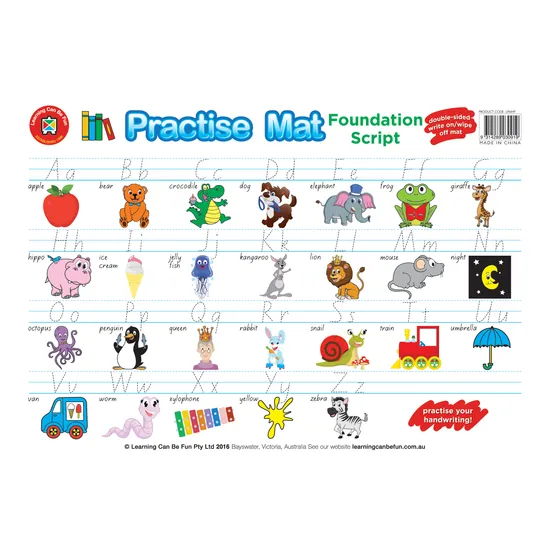 Practise Mat - Handwriting Foundation Script - MTA Catalogue