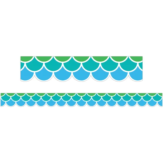 Cool Tones Scallops Border – Pack of 12