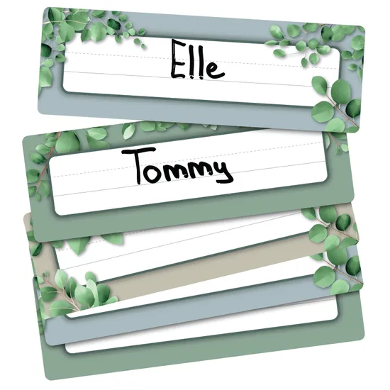 Eucalyptus Essentials Adhesive Name Plates – Pack of 30