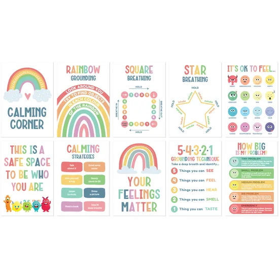 Giggle & Grow Calming Corner Poster – Set of 10