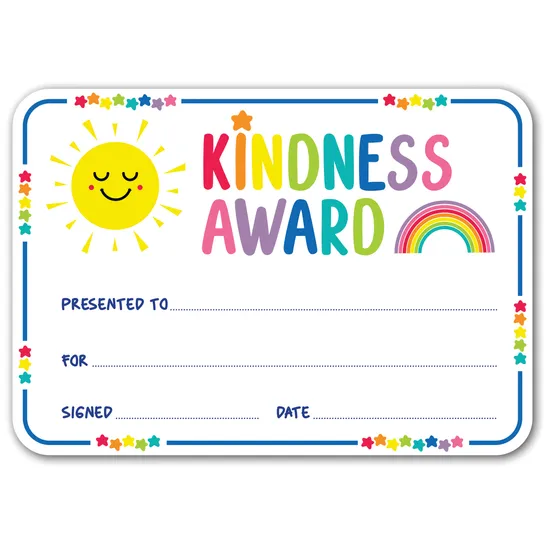 Giggle & Grow Kindness Award Certificates – Pack of 30