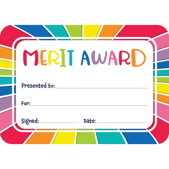 Giggle & Grow Merit Award Certificates – Pack of 30