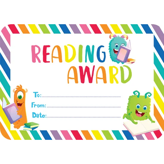 Giggle & Grow Reading Award Certificates – Pack of 30