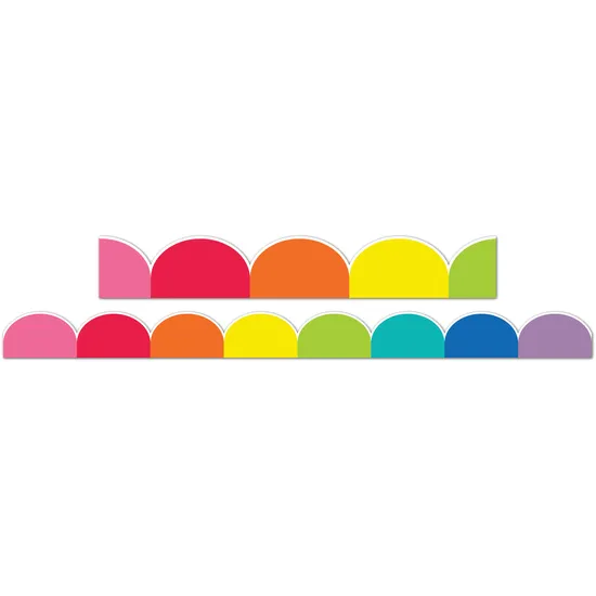 Giggle & Grow Rainbow Scalloped Border – Pack of 12