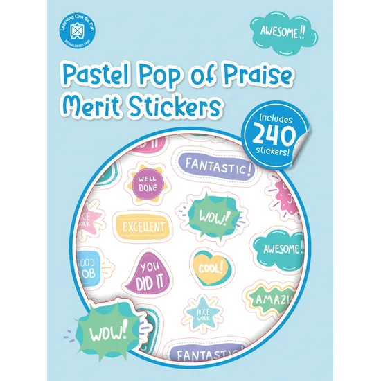 Pop of Praise Pastel Merit Sticker Book