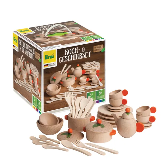 Cooking and Crockery Set Nature 36 Pieces