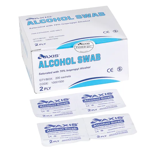 Alcohol Wipe Sachets – Pack of 100