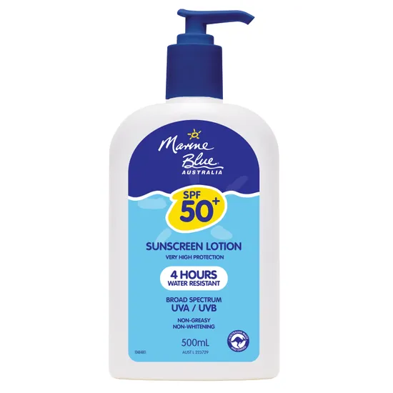 Marine Blue Sunscreen – SPF 50+, Water Resistant, 500 mL